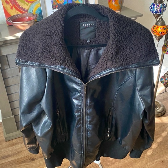 therapy | Jackets & Coats | 2x Therapy Faux Leather Bomber Jacket ...